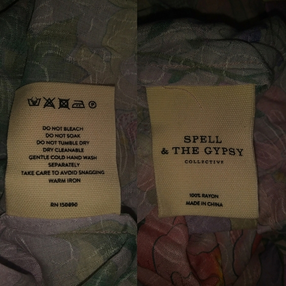 Spell | Tops | Nwt Lily Floral Lilac Kimono Blouse S Crop Top Spell ...